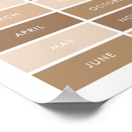 Neutral Months of the Year Classroom Poster | Zazzle