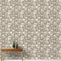 Neutral Stacked Rustic Stone Wallpaper | Zazzle