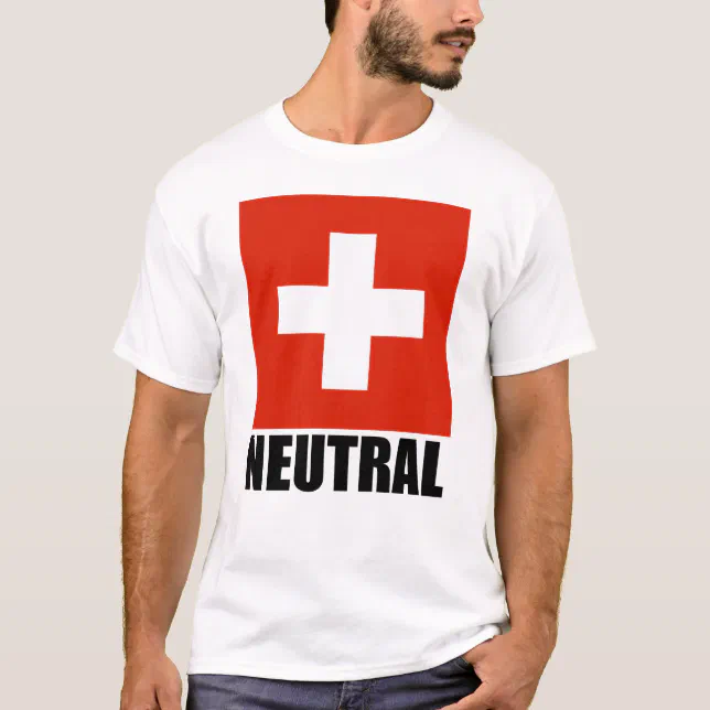 NEUTRAL (Swiss Flag) T-shirt | Zazzle