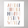 Neutral Watercolor Alphabet Nursery Poster | Zazzle