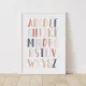 Neutral Watercolor Alphabet Nursery Poster | Zazzle