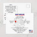 Nevada American state on a map and useful info Holiday Postcard | Zazzle