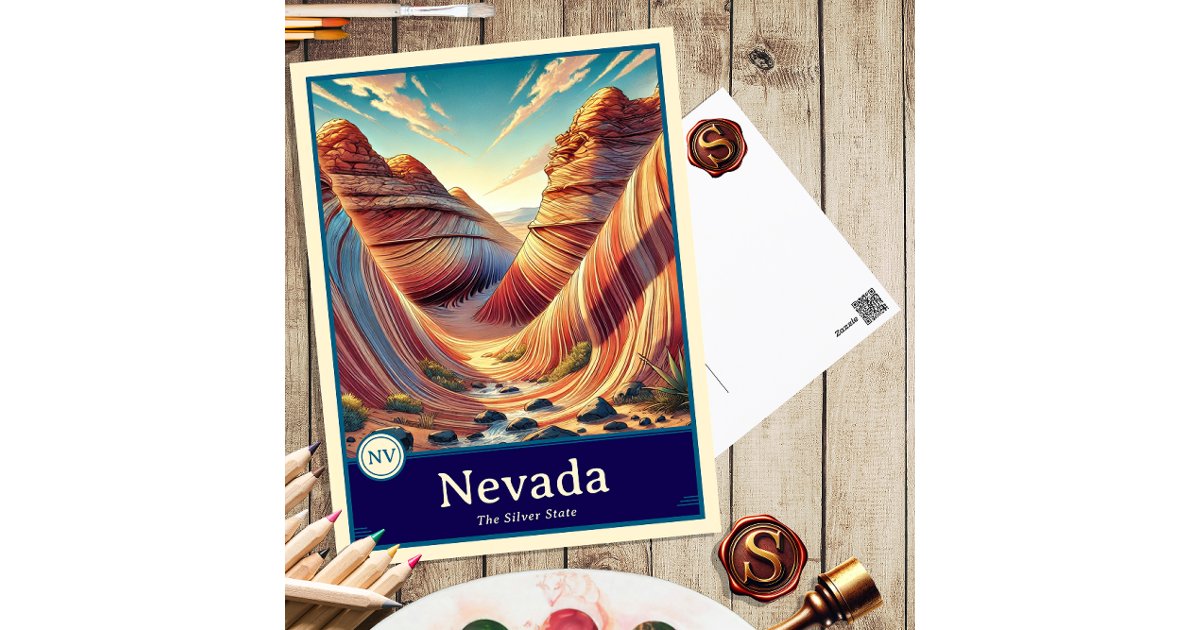 Nevada | Anime Style Cel Shaded Postcard | Zazzle