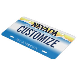 Nevada Custom License Plate | Zazzle