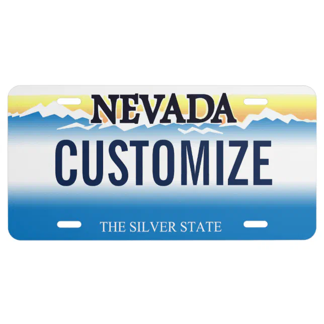 Nevada Custom License Plate | Zazzle