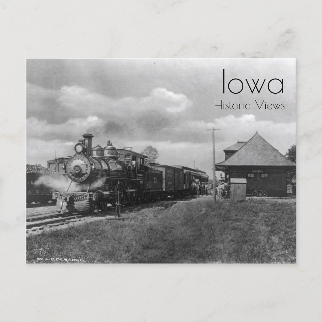 Nevada, Iowa Train Station Postcard | Zazzle