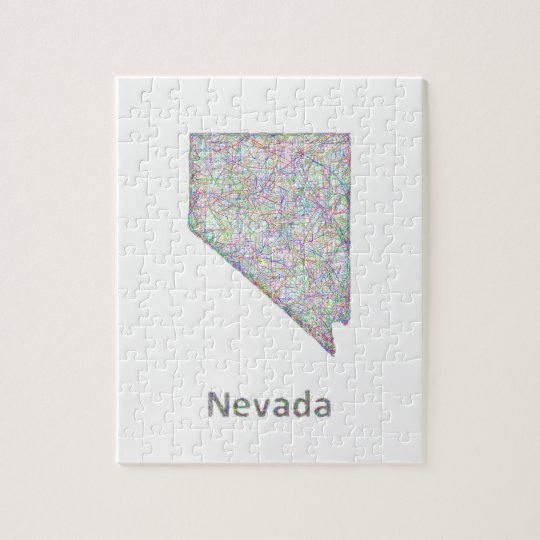 Nevada map jigsaw puzzle | Zazzle.com