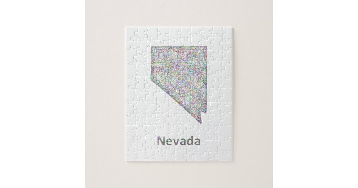 Nevada map jigsaw puzzle | Zazzle