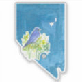 Nevada Mountain Bluebird State Shape Symbols Sticker | Zazzle