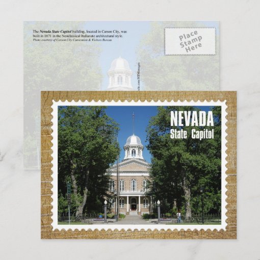 Nevada State Capitol Building, Carson City Postcard | Zazzle