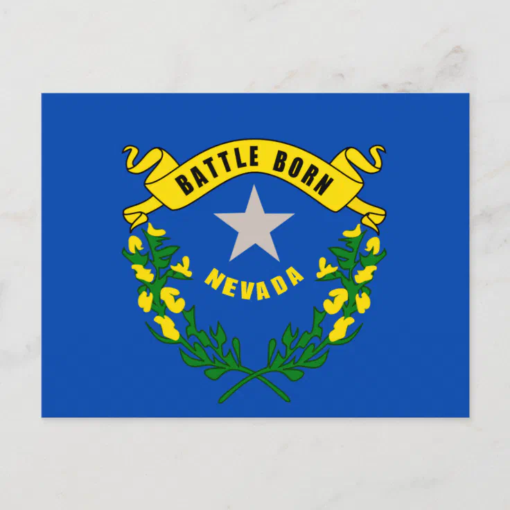 Nevada State Flag Design Postcard | Zazzle
