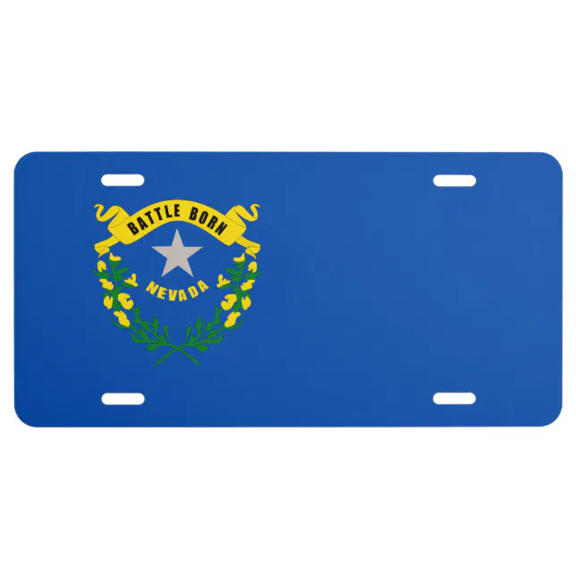 Nevada State Flag License Plate | Zazzle