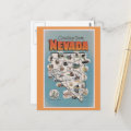 Nevada State Map Postcard | Zazzle