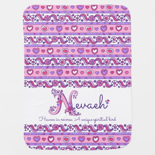 Nevaeh personalized N name meaning baby blanket | Zazzle