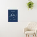 NEVE Navy Blue Wedding Welcome 18x24 Foam Board | Zazzle