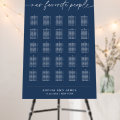 NEVE Wedding Seating Chart Foam Board Sign | Zazzle