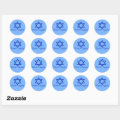 Never Again Jewish Holocaust Remembrance Blue Classic Round Sticker ...