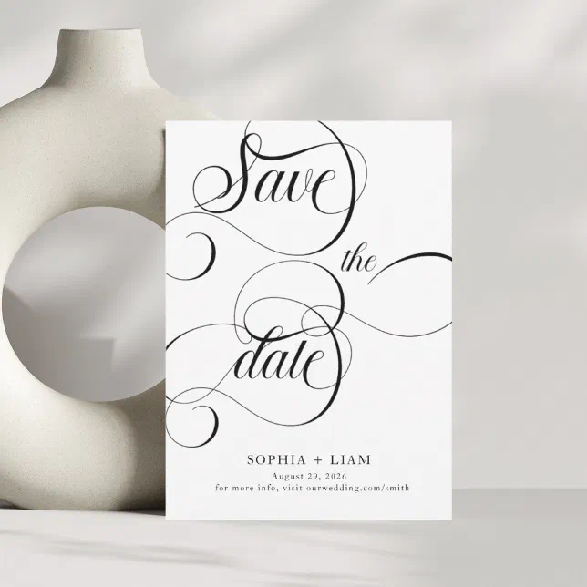 Never Ending Love | Modern Calligraphy Save The Date | Zazzle