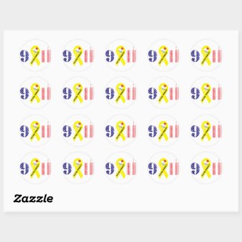 Never Forget 9 11 Classic Round Sticker | Zazzle