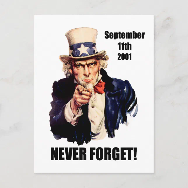 Never forget 9/11 postcard | Zazzle