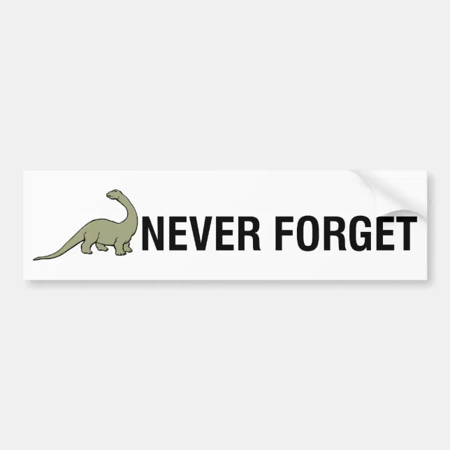 Never Forget Bumper Sticker | Zazzle