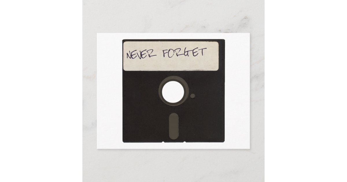 Never Forget Computer Floppy Disks Postcard | Zazzle