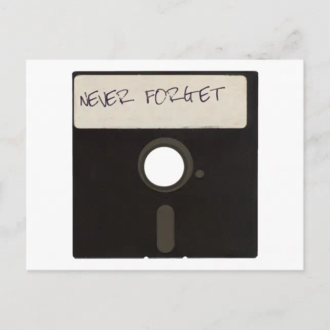 Never Forget Computer Floppy Disks Postcard | Zazzle