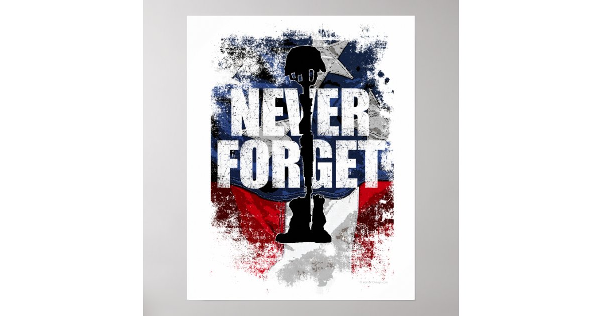 Never Forget (Memorial Day) Poster | Zazzle