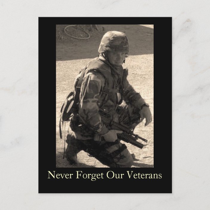 Never Forget Our Veterans Postcard | Zazzle.com