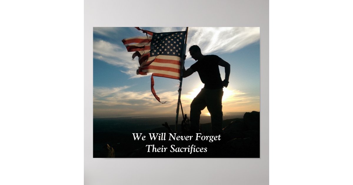 Never Forget Patriotic Poster | Zazzle