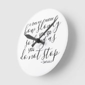 Never Give Up Don't Give Up Round Clock | Zazzle