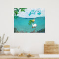 Never Give Up Frog Choking Bird Poster | Zazzle
