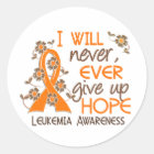 LEUKEMIA AWARENESS Flower Ribbon 1 Classic Round Sticker | Zazzle.com