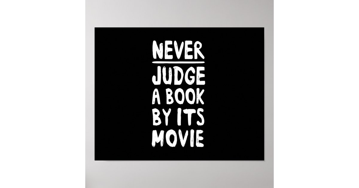 Never Judge a Book by its Movie Poster | Zazzle