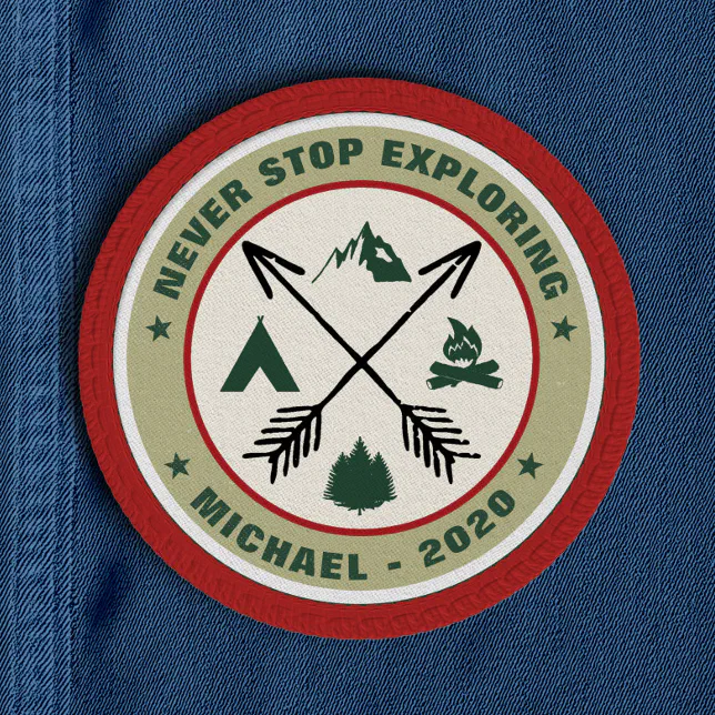Never Stop Exploring Adventurers Patch | Zazzle