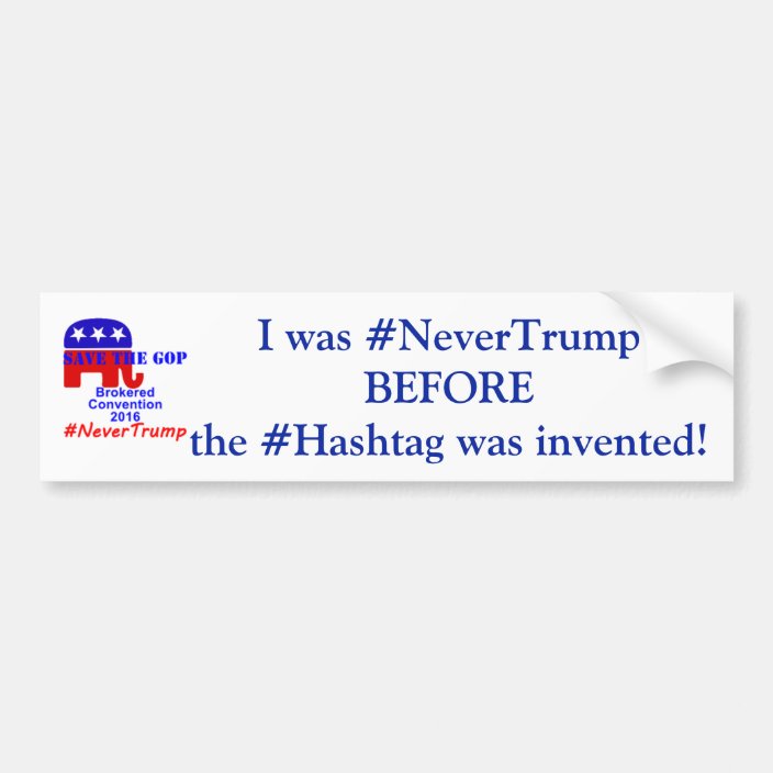 # Never Trump Bumper Sticker | Zazzle.com