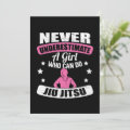Never Underestimate A Girl Who Can Do Jiu Jitsu Invitation | Zazzle
