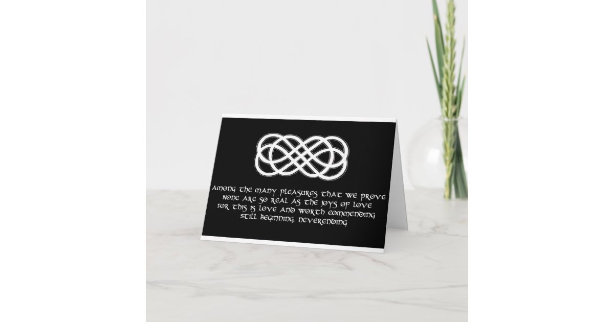 Neverending Celtic Love Knot and poem Card | Zazzle