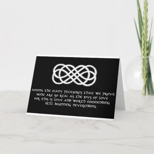 Neverending Celtic Love Knot and poem Card | Zazzle