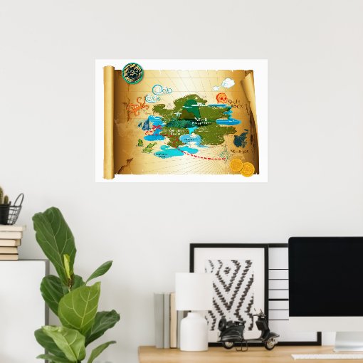 Neverland Treasure Map Poster | Zazzle