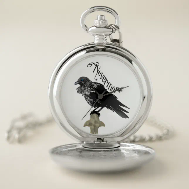 Nevermore Raven Pocket Watch | Zazzle
