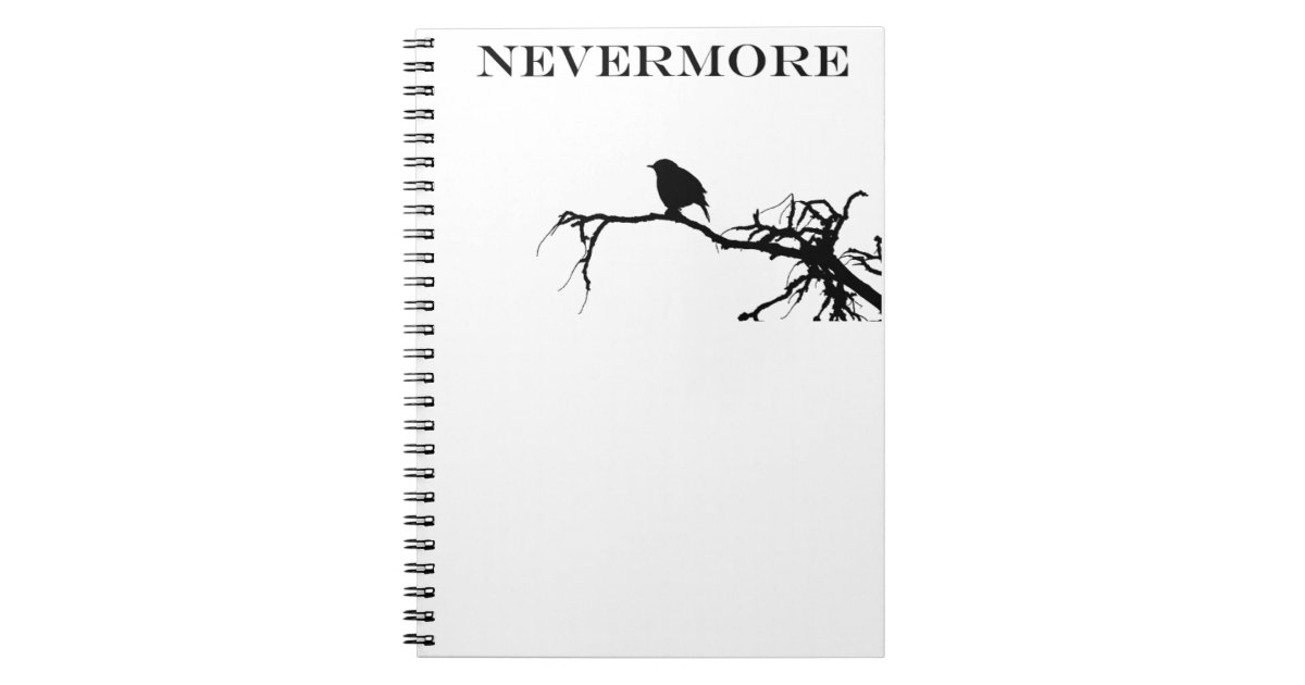 Nevermore Raven Poem Edgar Allan Poe Quote Notebook | Zazzle