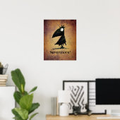 Nevermore! The Raven Edgar Allen Poe - Crow Art Poster | Zazzle