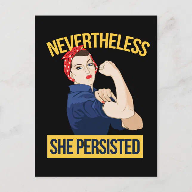 nevertheless she persisted postcard | Zazzle