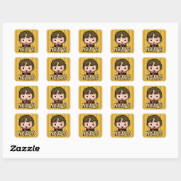 Neville Longbottom Cartoon Character Art Square Sticker | Zazzle