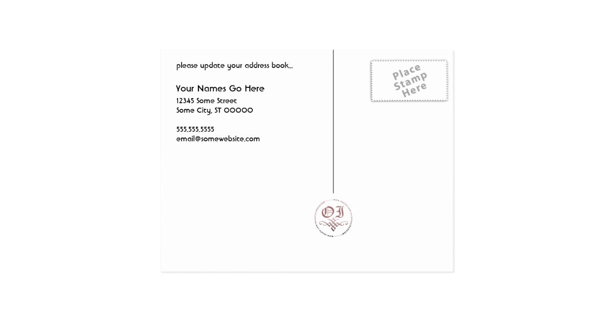 new address announcement : elegant business postcard | Zazzle