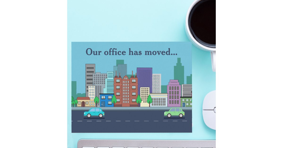 New Address Business Moving Offices Announcement Postcard | Zazzle