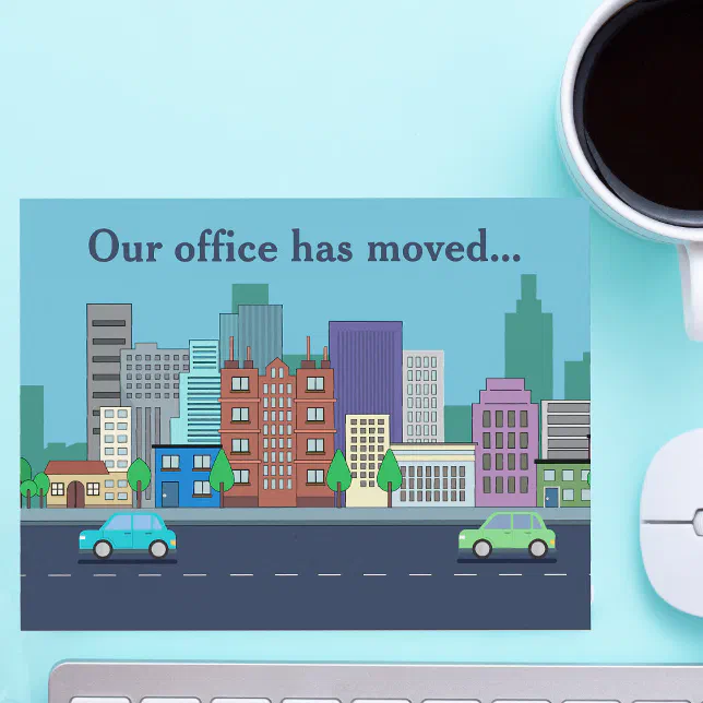 New Address Business Moving Offices Announcement Postcard | Zazzle