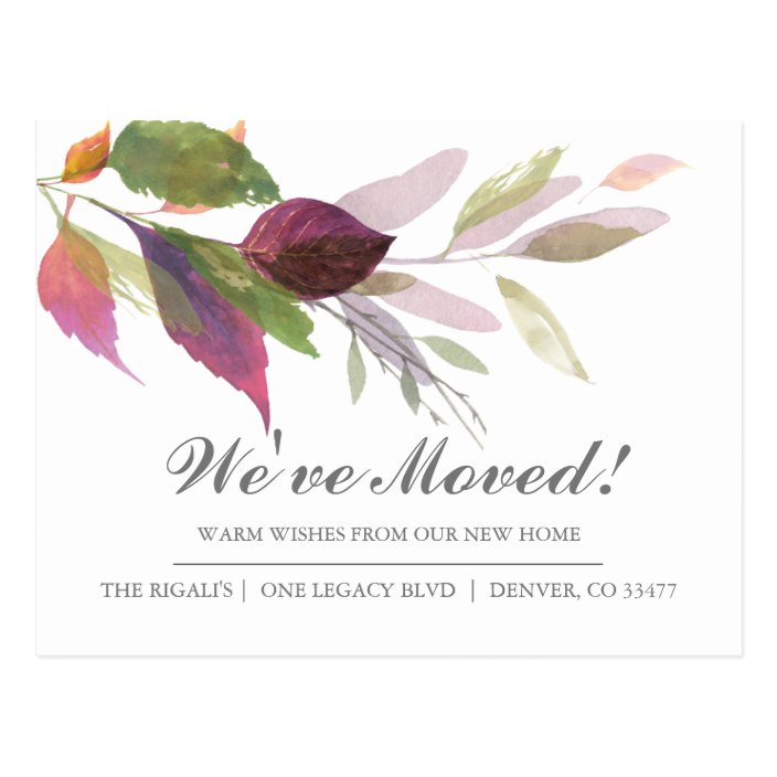 New Address Change of Address Moving Announcement Postcard | Zazzle.com