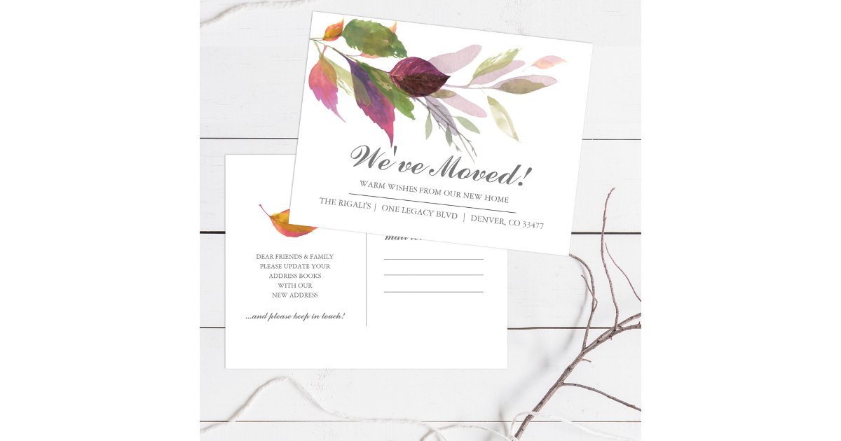 New Address Change of Address Moving Announcement Postcard | Zazzle